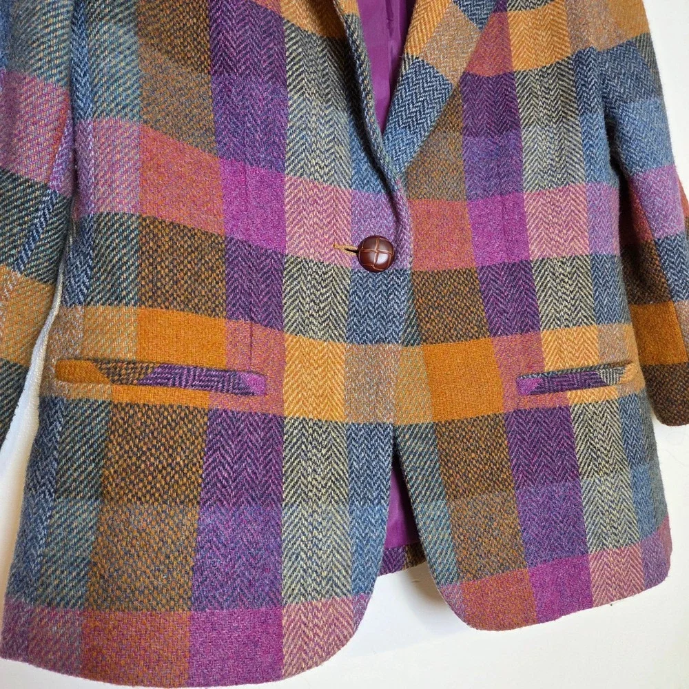 CAbi | Jackets & Coats | Cabi Plaid Wool Blend Blazer Jacket Womens 6 ...